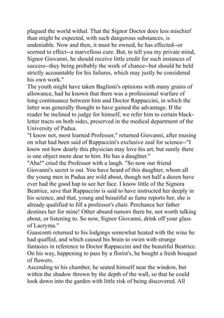 Rappaccini's daughter | RTF