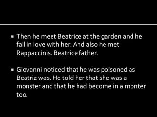 RAPPACCCINI'S DAUGHTER written by Nathaniel Hawthorne | PPT