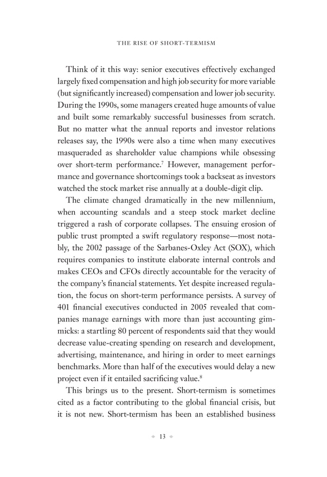 Saving Capitalism from Short-Termism | PDF