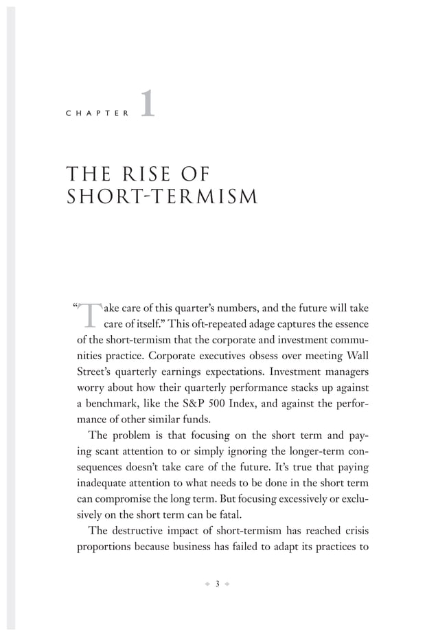 Saving Capitalism from Short-Termism | PDF