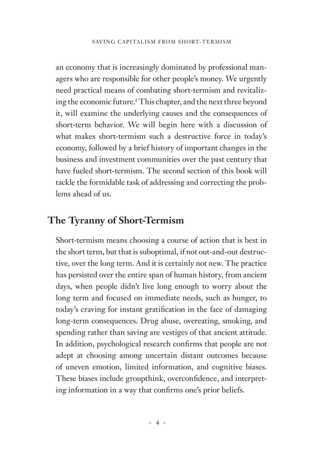 Saving Capitalism from Short-Termism | PDF