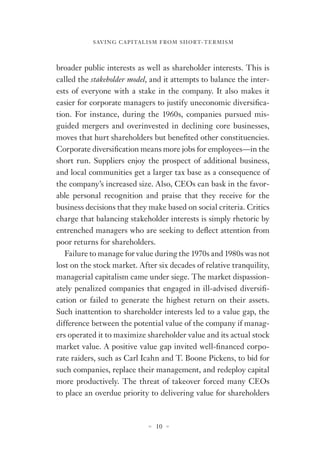 Saving Capitalism from Short-Termism | PDF