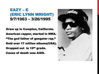 Rappers throughout the years | PPT