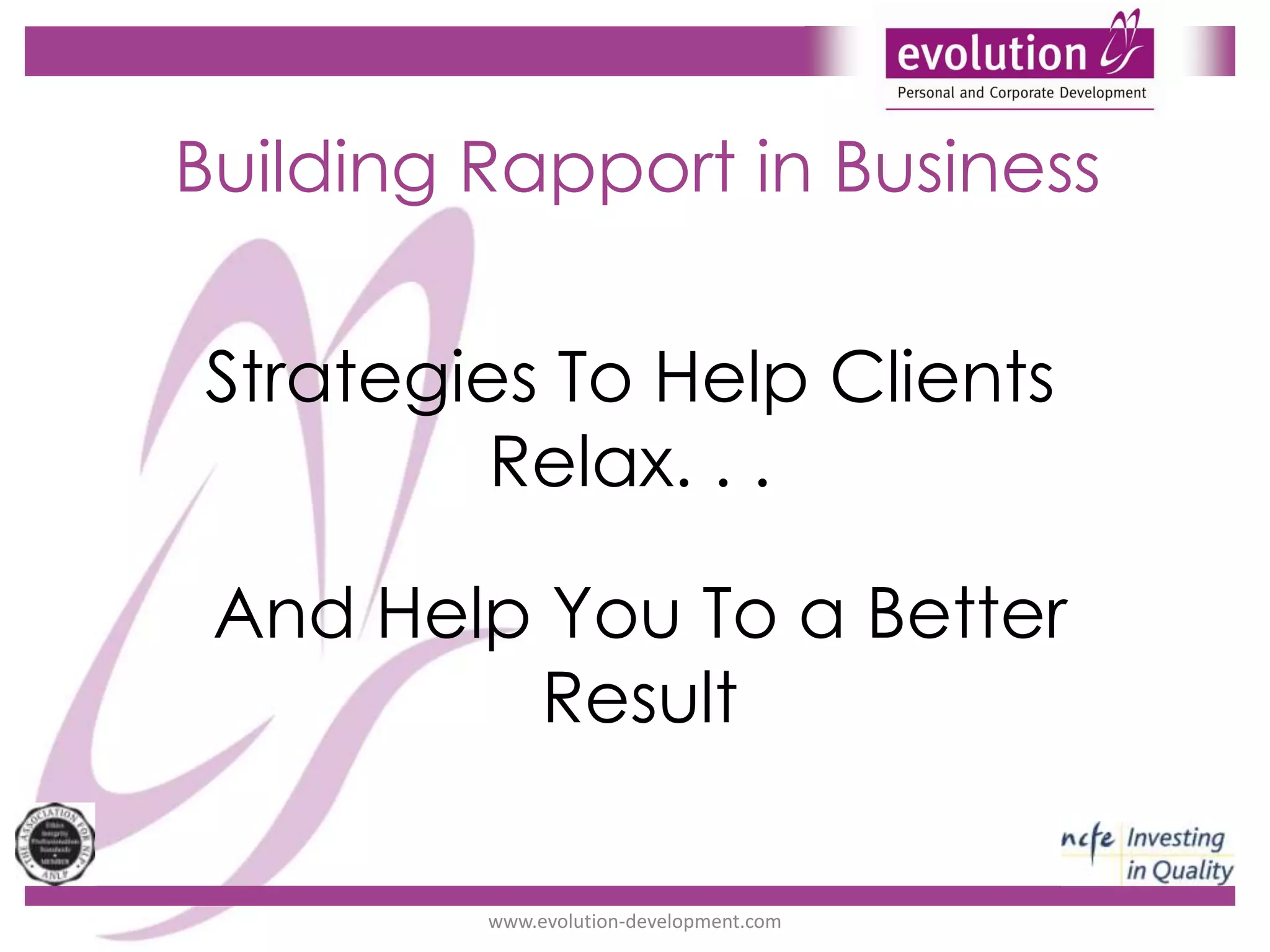 Building Rapport in Business | PPTX