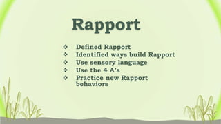 Rapport | PPT