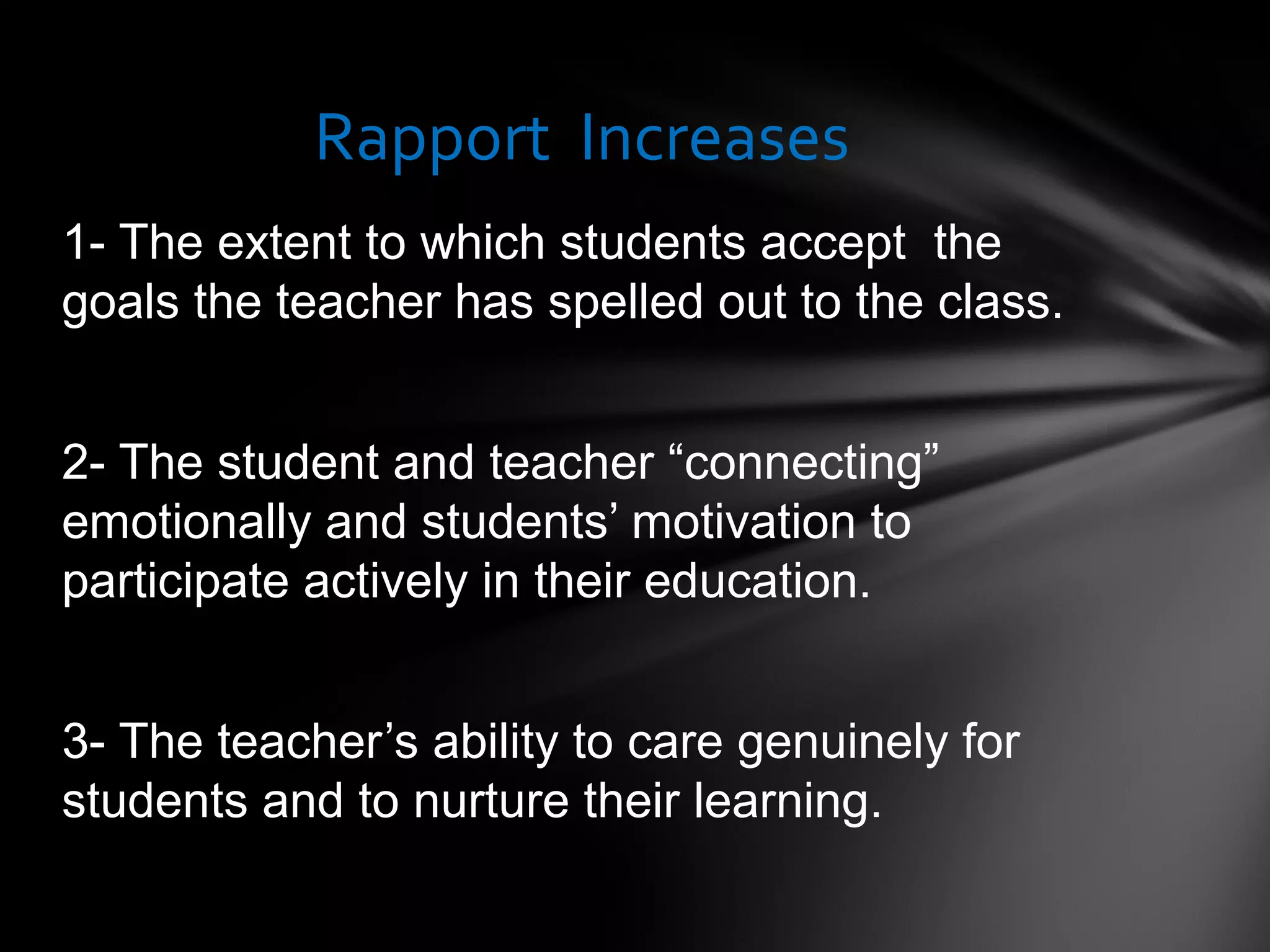 Establishing Rapport | PPS