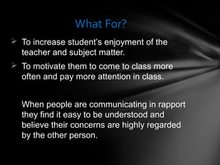 Establishing Rapport | PPS
