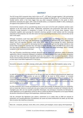 JEC-europe-paris-2012 Technological watch report | PDF
