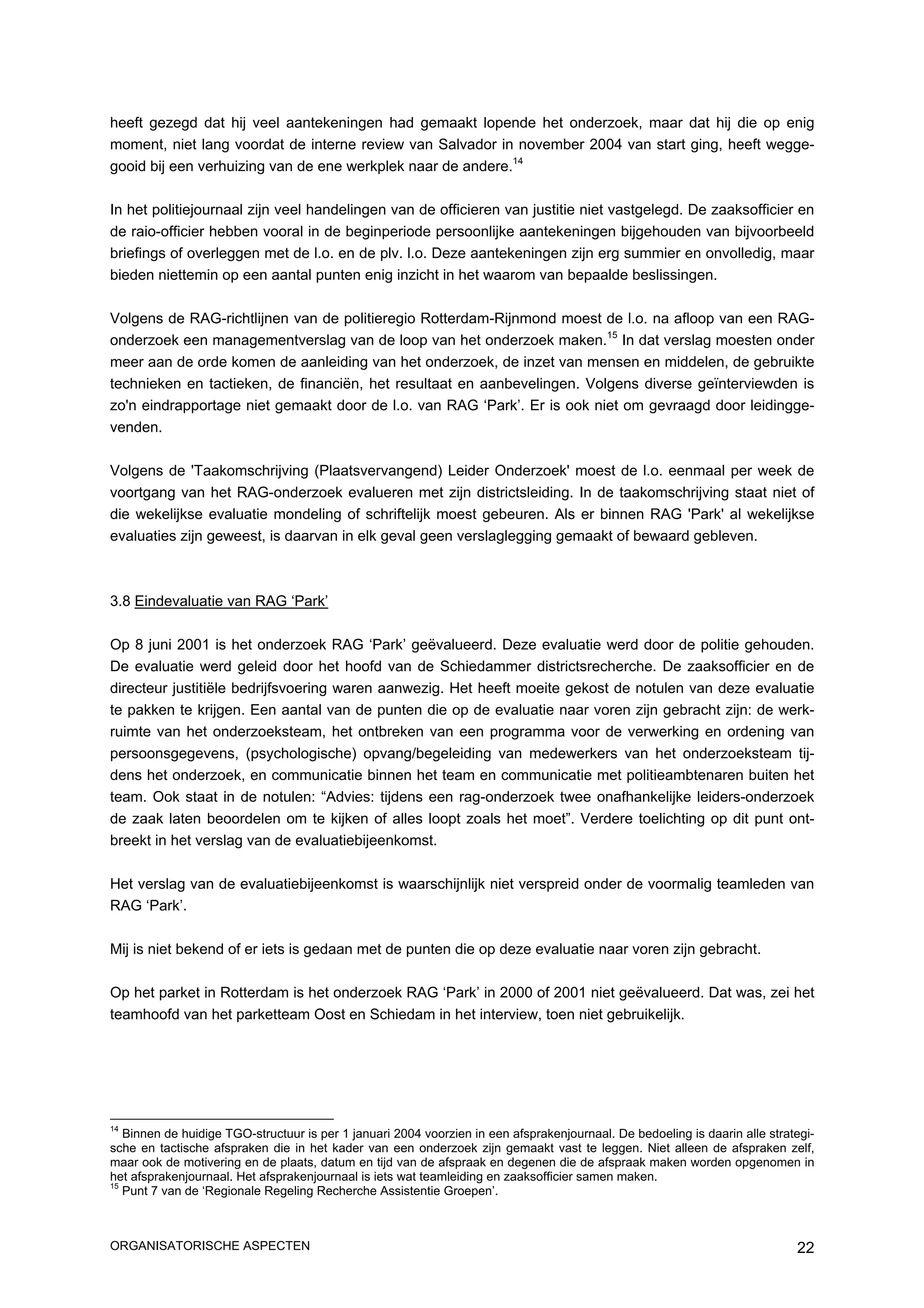 Rapport posthumus - Evaluatieonderzoek in de Schiedammer parkmoord | PDF