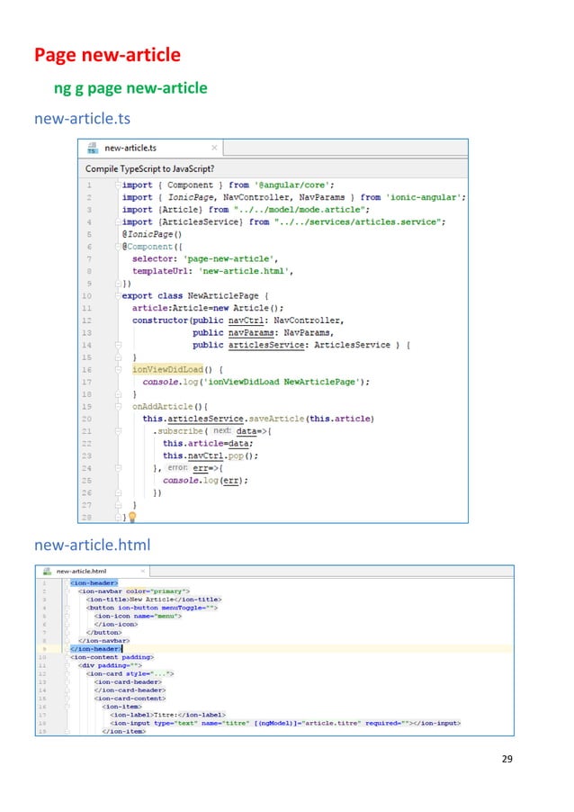 Rapport Application Web Spring Boot Angular4 Et Mobile Ionc3 Gestion Des Articles Pdf