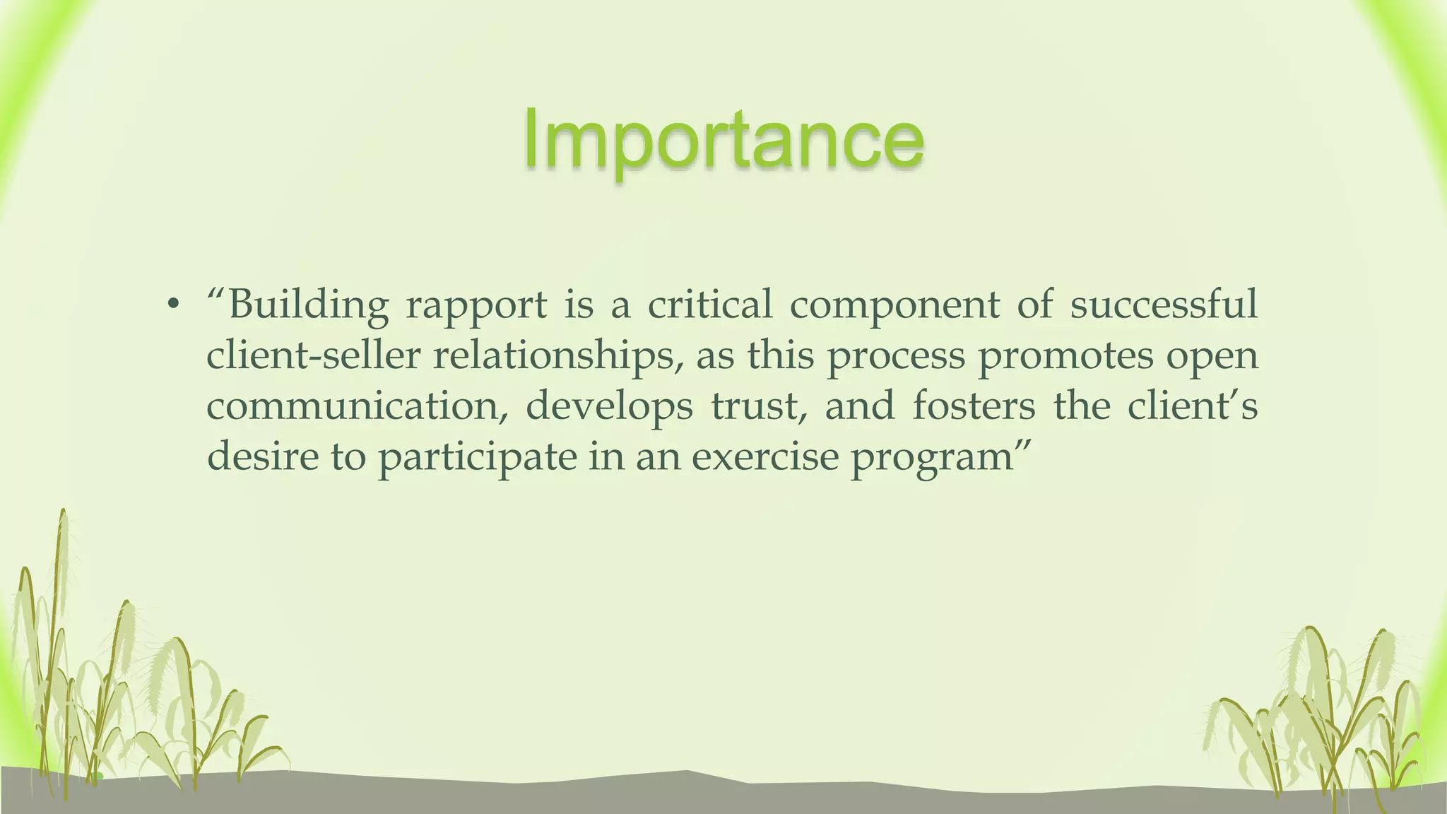 Rapport building | PPTX