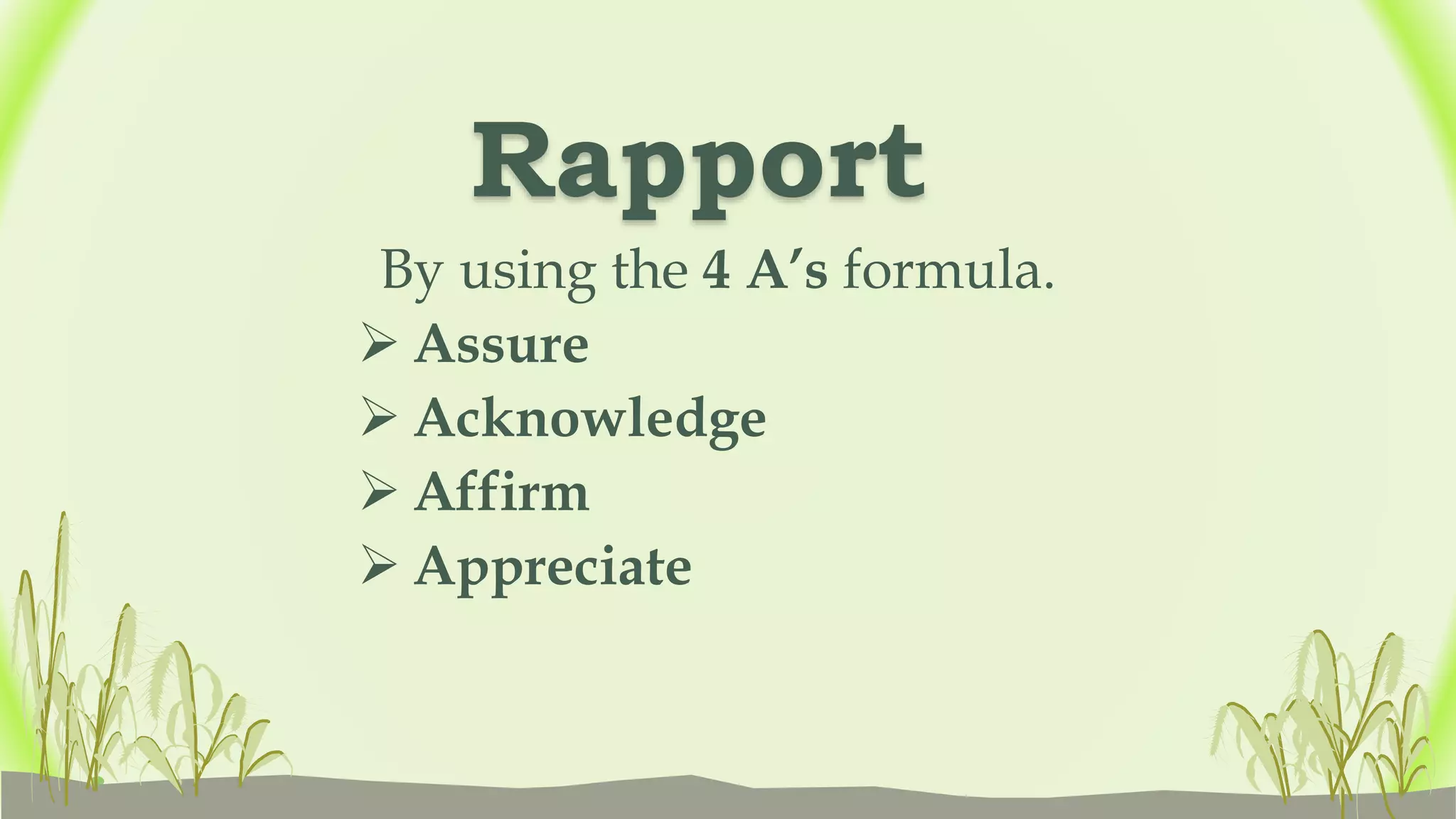 Rapport building | PPTX