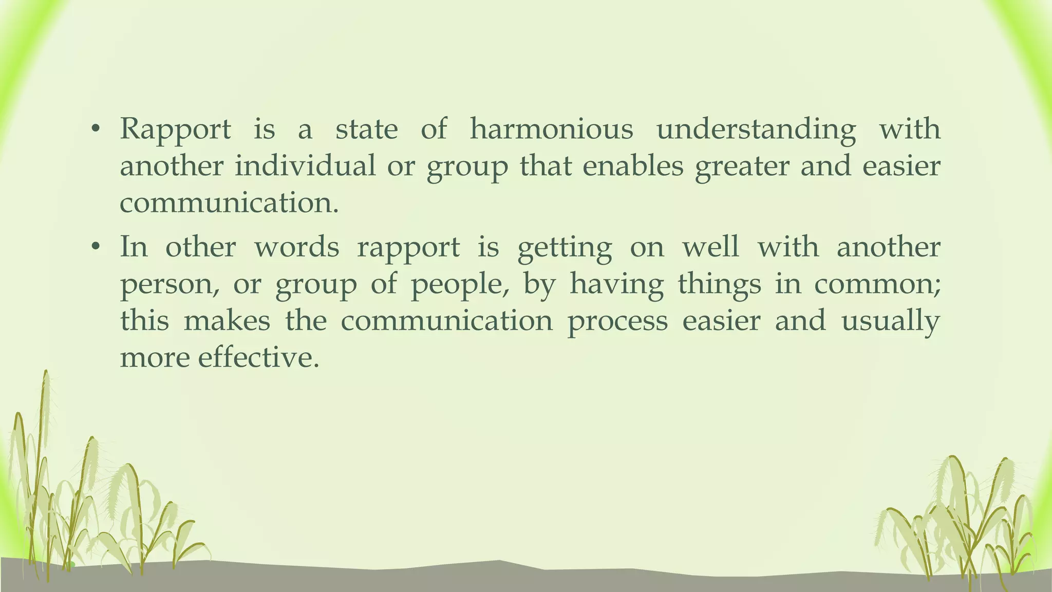 Rapport building | PPTX