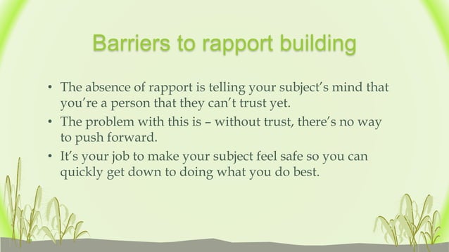 Rapport building | PPTX