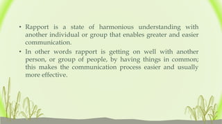 Rapport building | PPTX