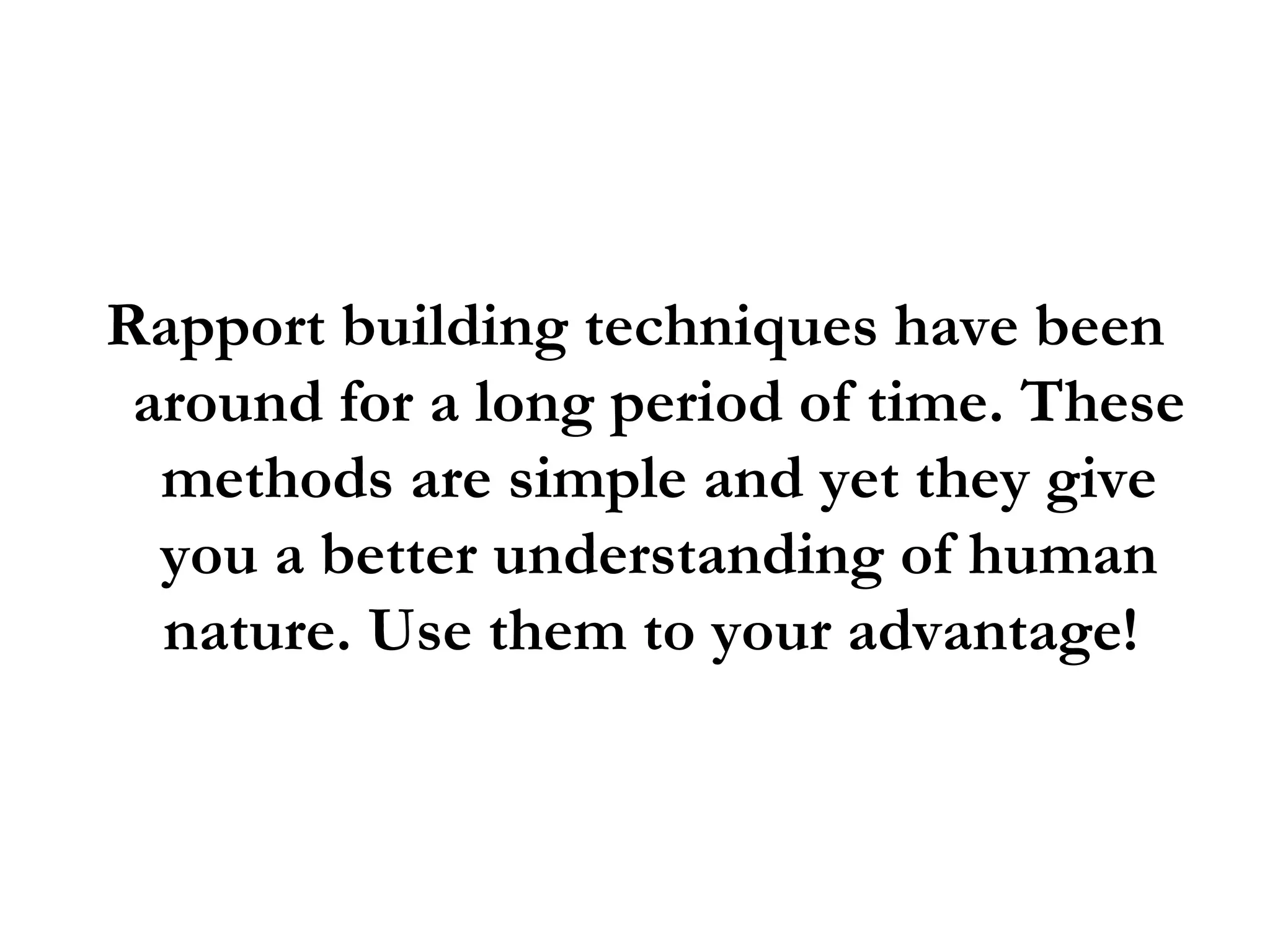 Rapport Building Techniques: 3 Powerful Techniques To Build Rapport ...