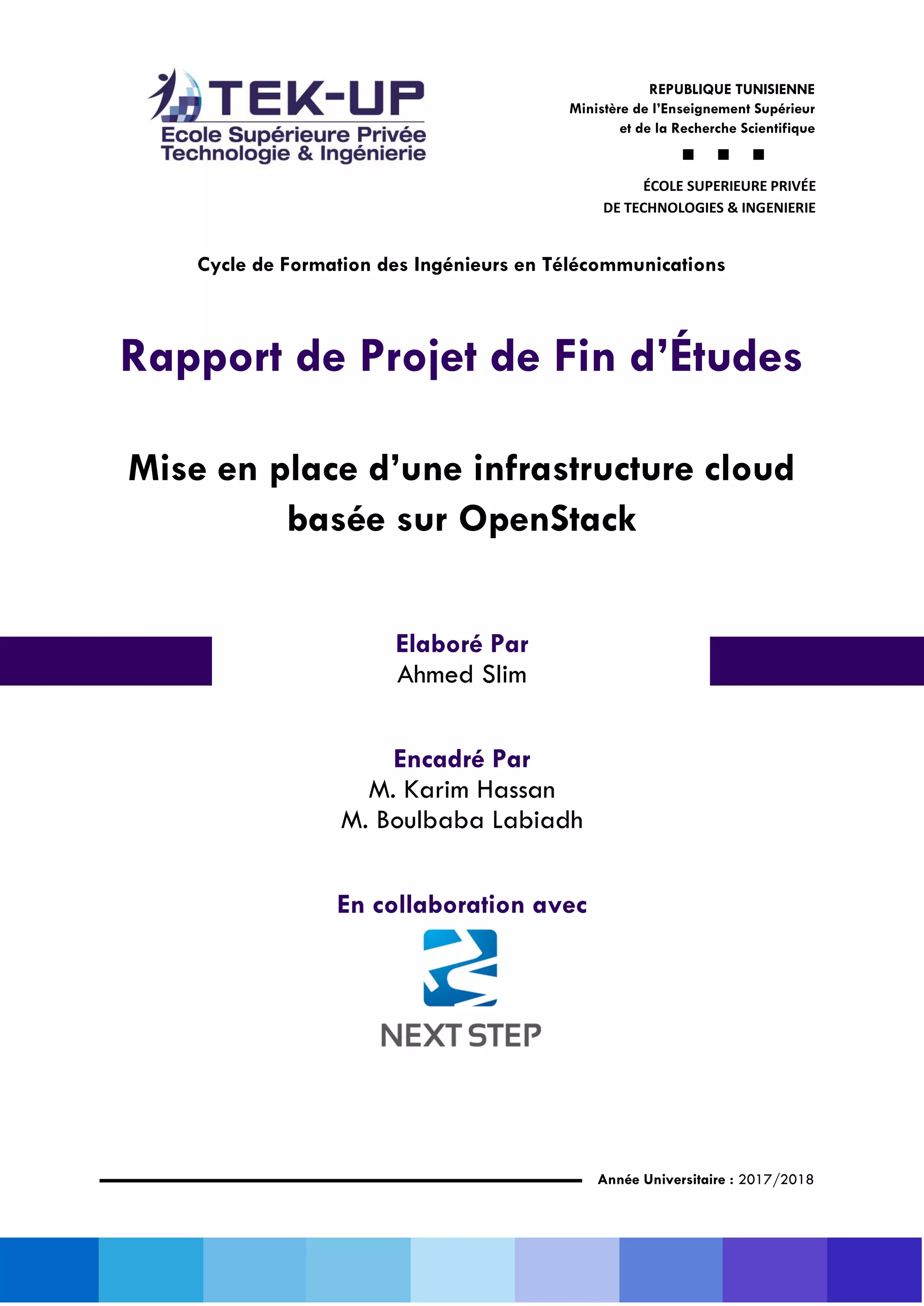 Mise En Place D Une Infrastructure Basée Sur Openstack Pdf