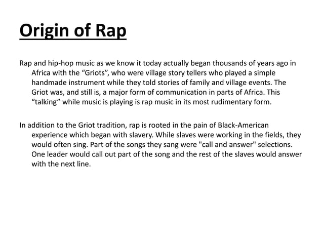 Rap powerpoint | PPTX | Hip Hop Music | Music