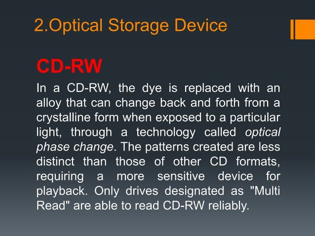 secondary storage devices | PPTX