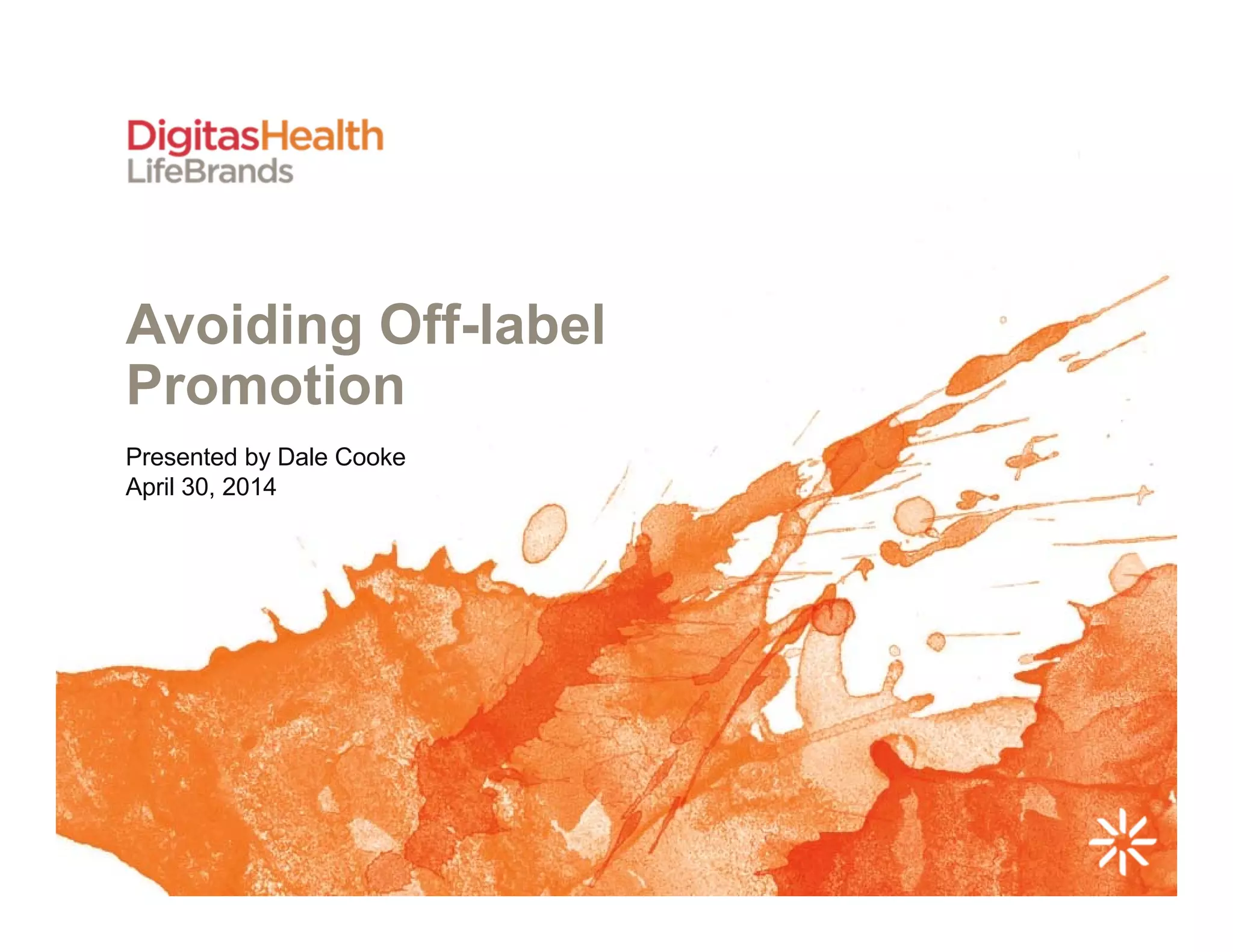 Avoiding Off-Label Promotion | PDF