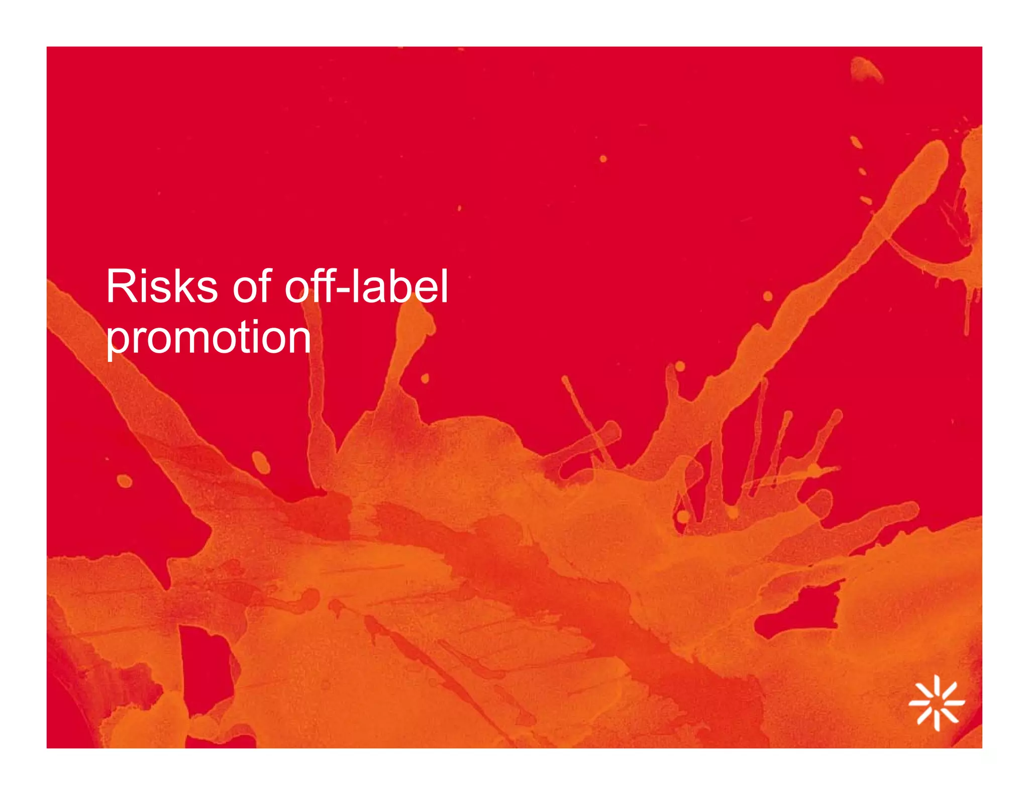 Avoiding Off-Label Promotion | PDF