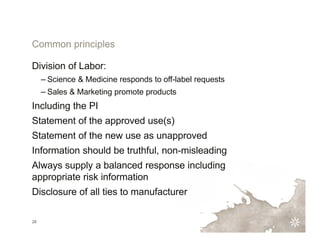 Avoiding Off-Label Promotion | PPT