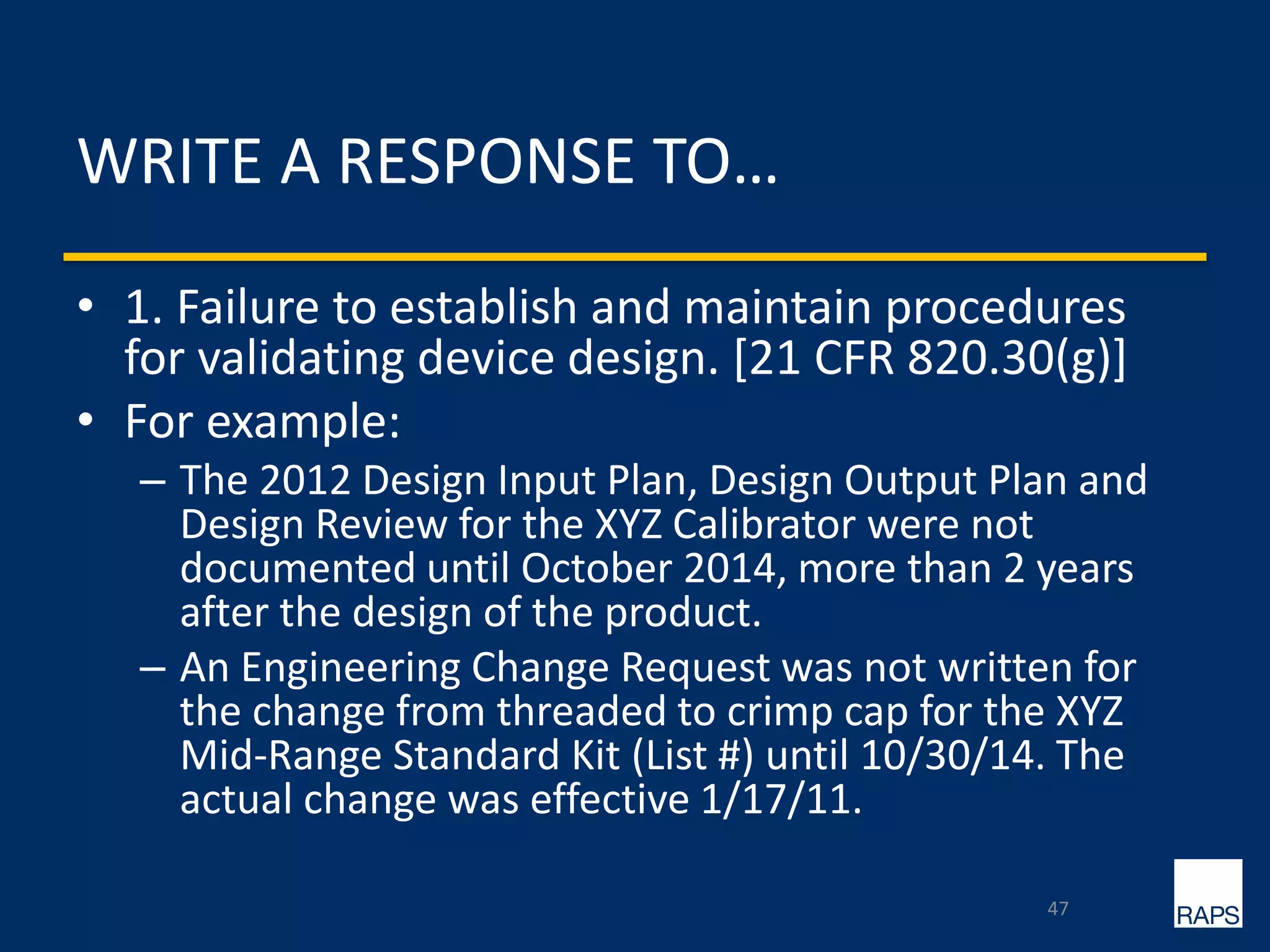 Responding Effectively to FDA 483 Observations & Warning Letters | PPTX