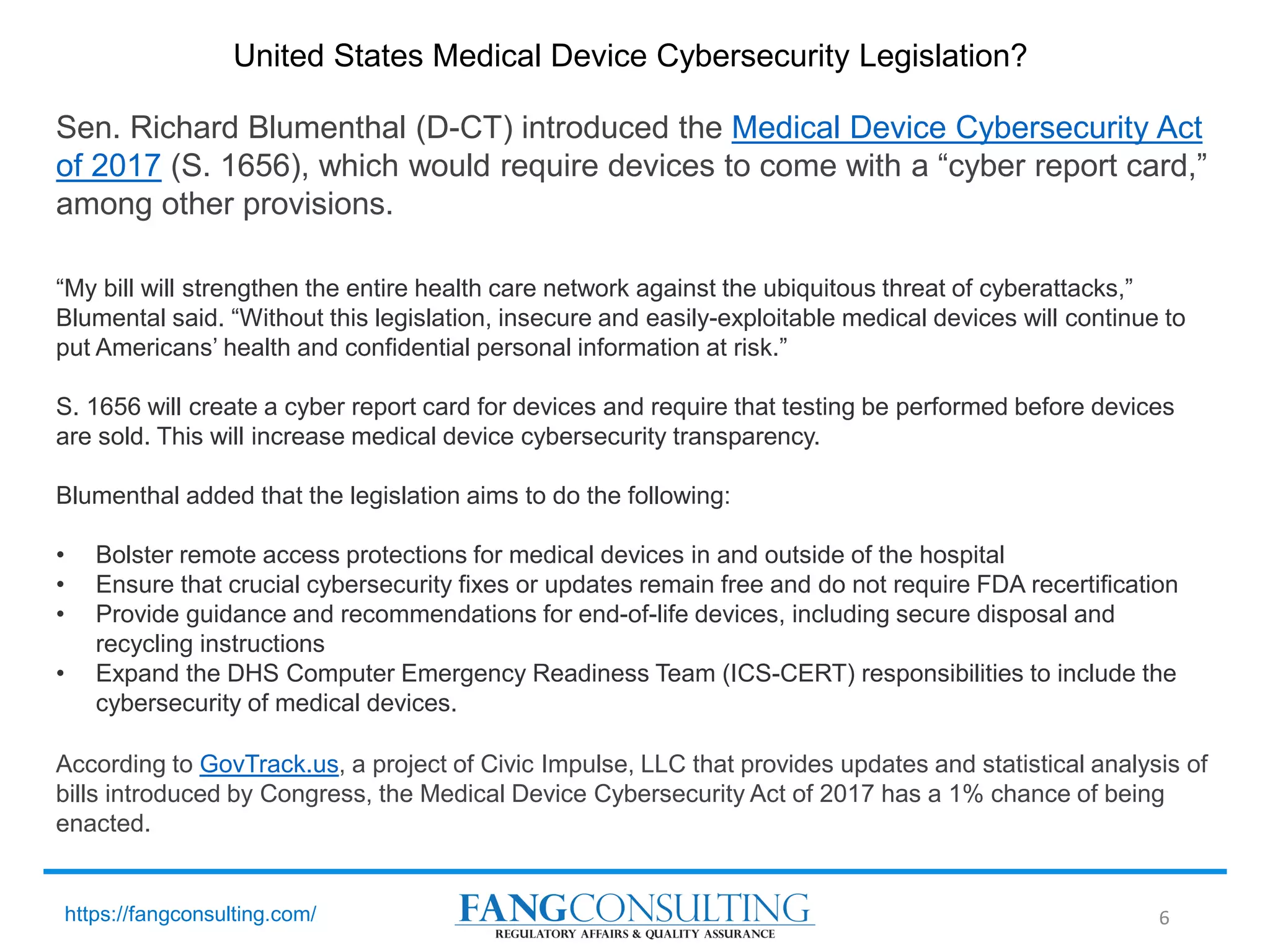 Medical Device Cybersecurity : A Regulatory Perspective | PDF