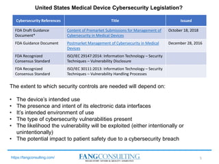 Medical Device Cybersecurity : A Regulatory Perspective | PDF