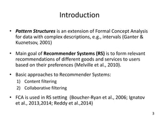 RAPS: A Recommender Algorithm Based on Pattern Structures | PPTX
