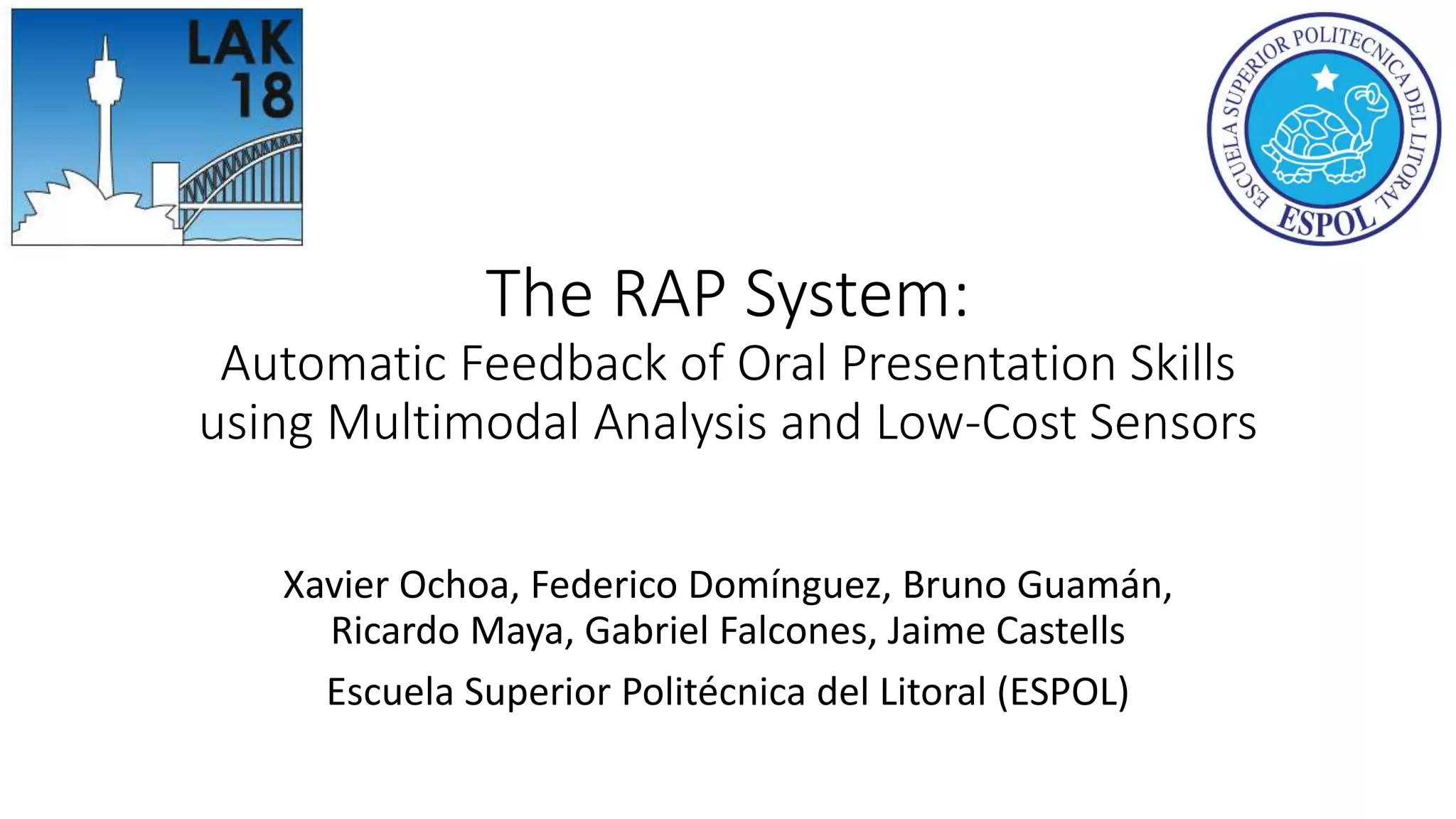 Automatic Feedback for Oral Presentations | PPT