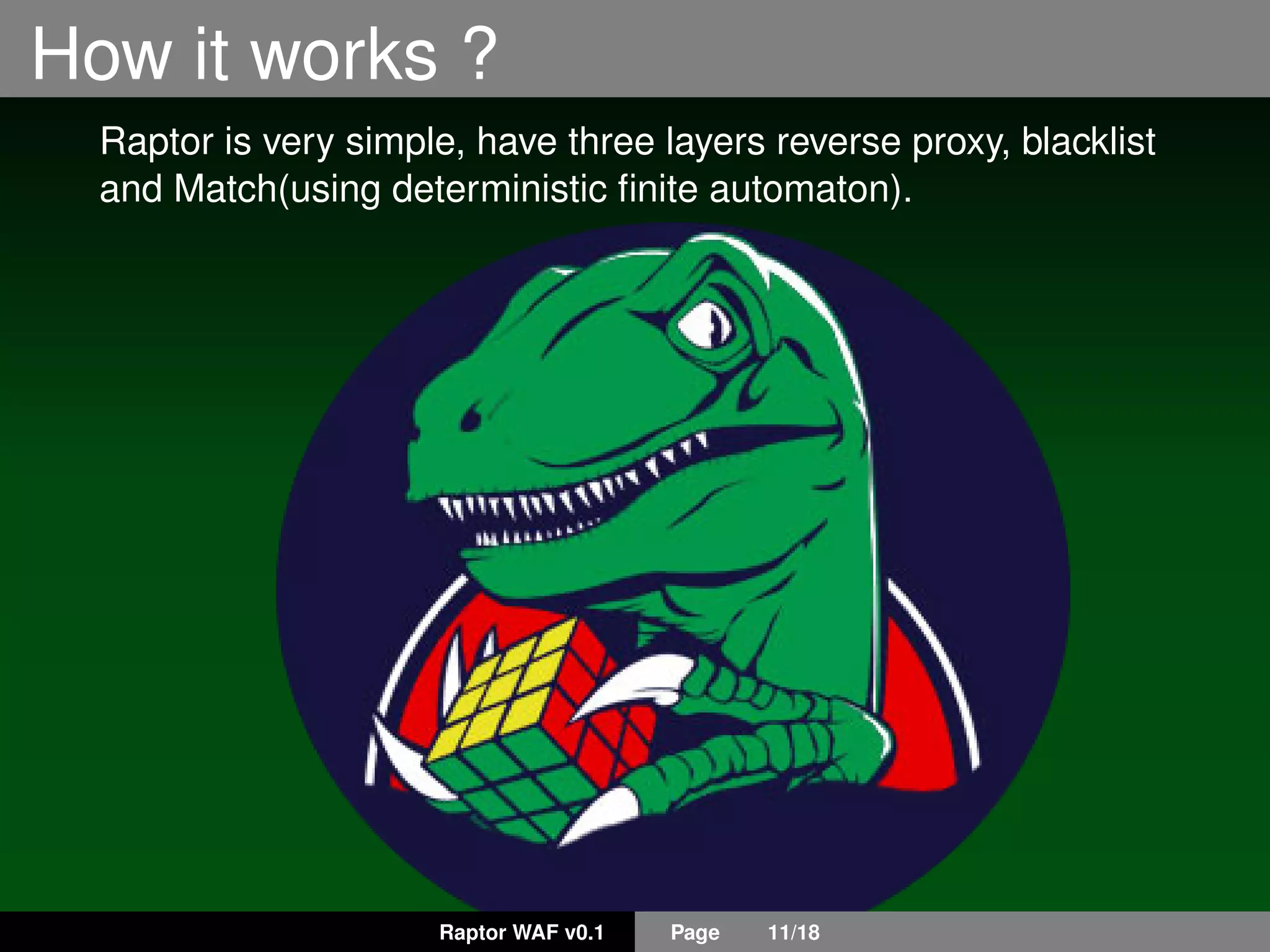 Raptor web application firewall | PDF