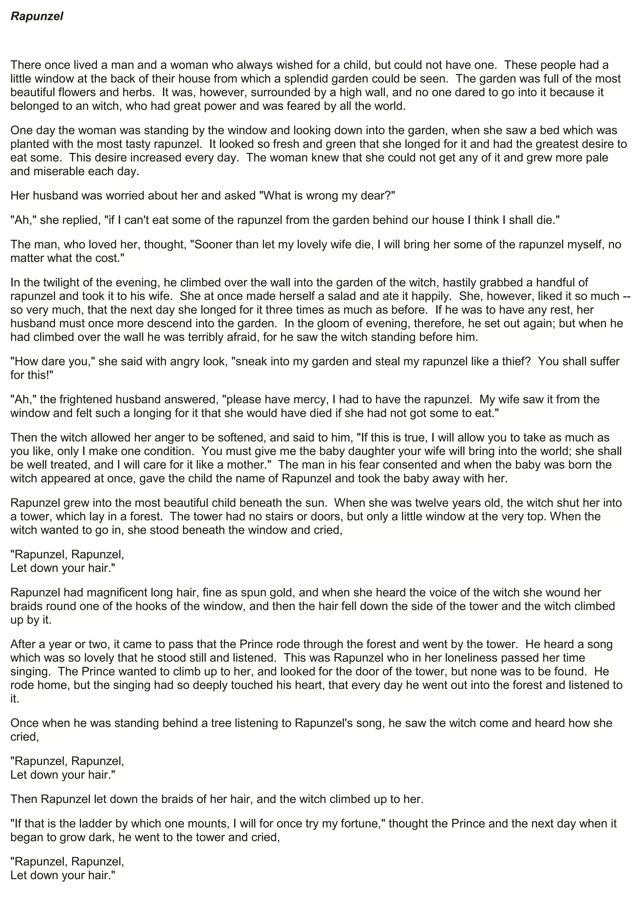 Rapunzel | DOCX