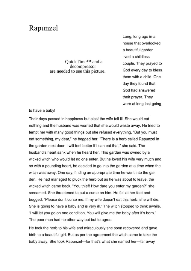 Rapunzel | PDF