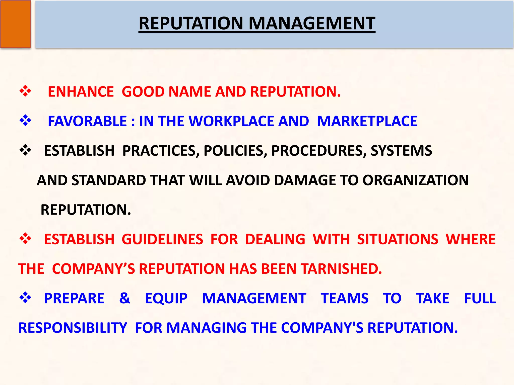 corporate reputation | PPTX