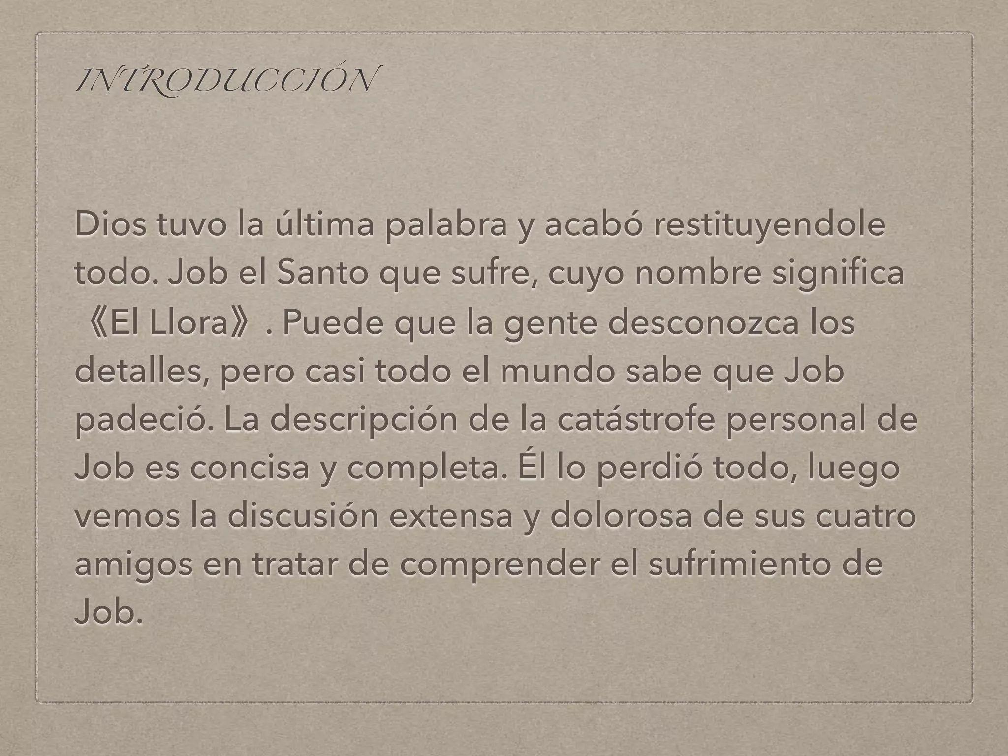 La historia de JOB | PDF