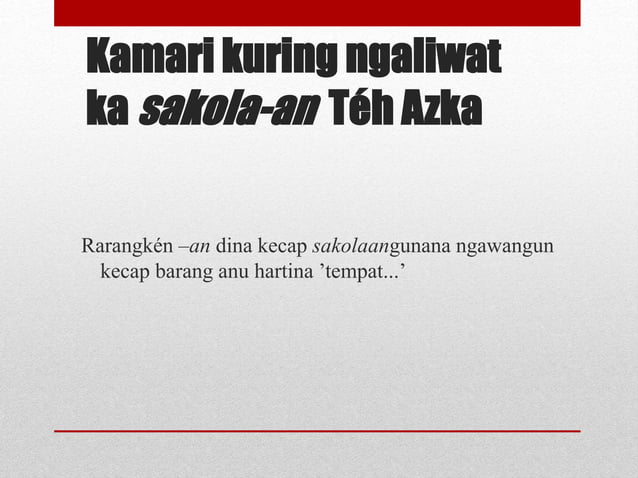 Rarangken tukang an | PPTX
