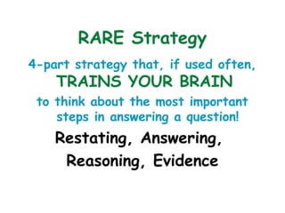 RARE - A Strategy for Constructed Prompts | PPT