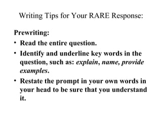 RARE - A Strategy for Constructed Prompts | PPT