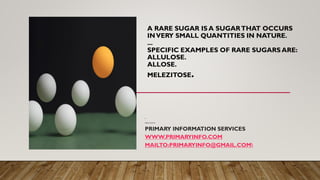 Rare sugars - database | PDF