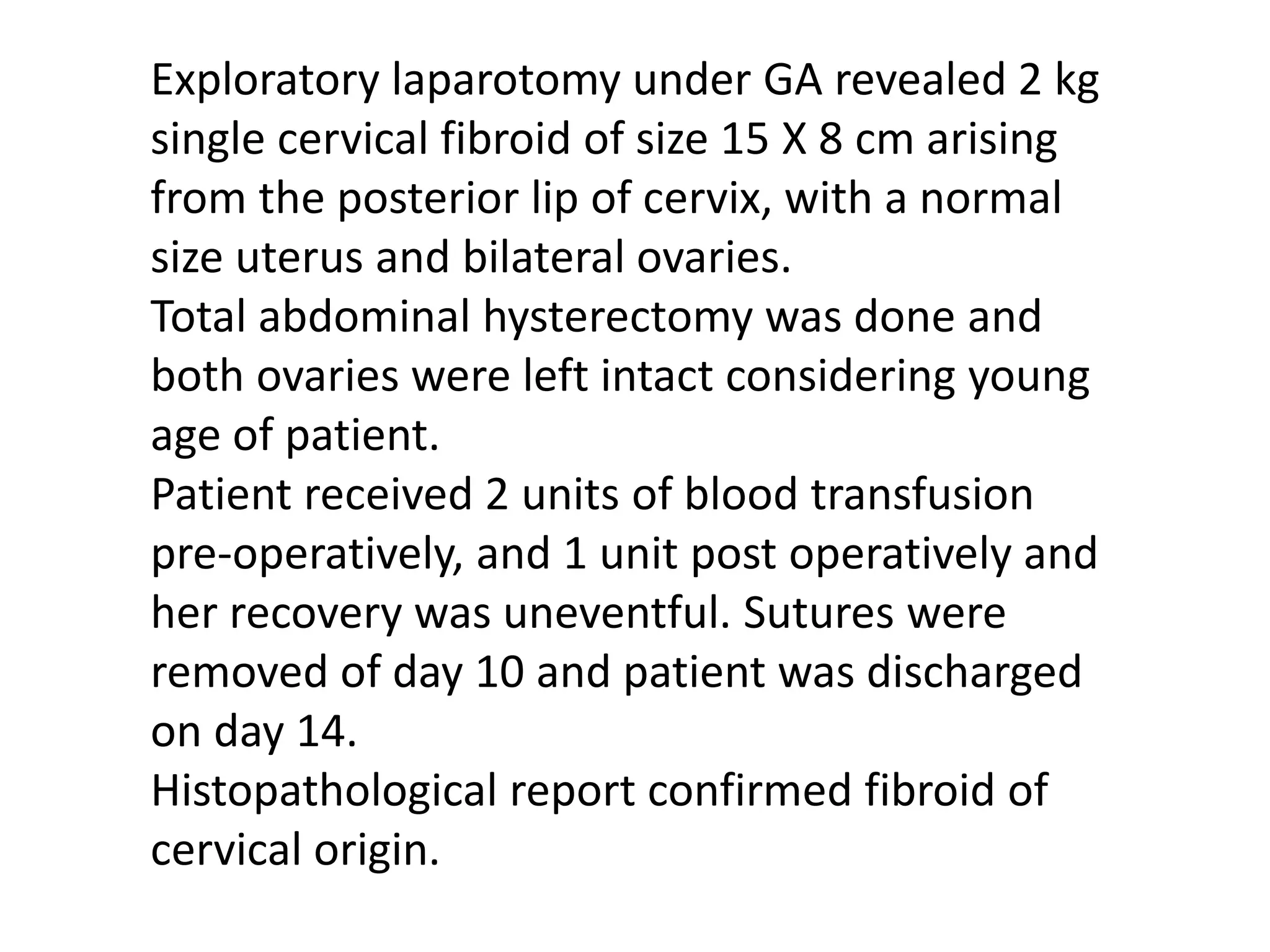Rare case of cervical fibriod | PPTX