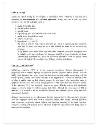 Rare case on stiff man syndrome versus neuromyotonia | DOCX | Physical ...