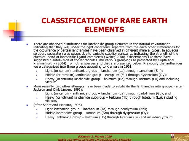 Rare earth elements and its applications in geological studies