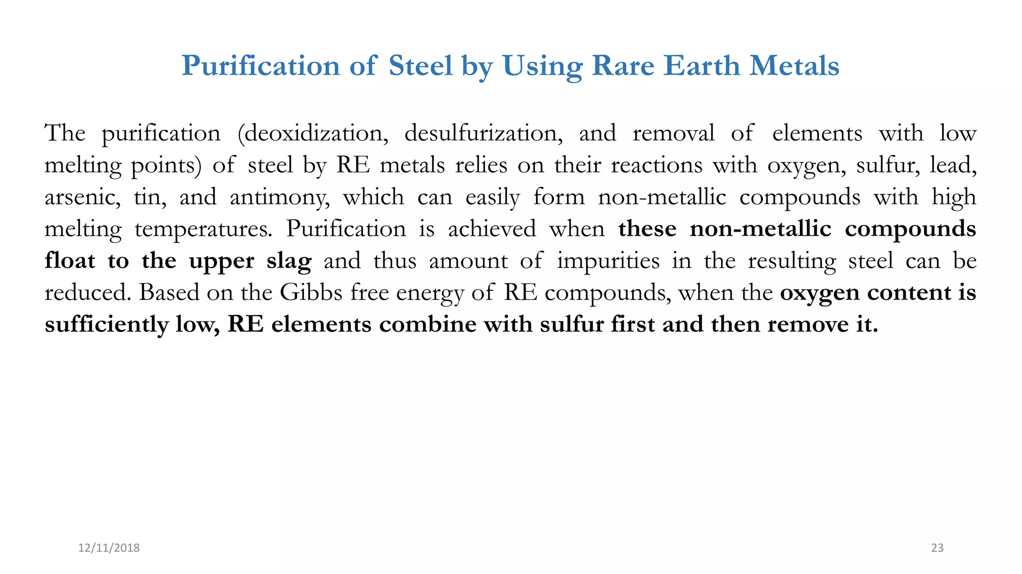 Rare earth elements and their properties and their applications in ...