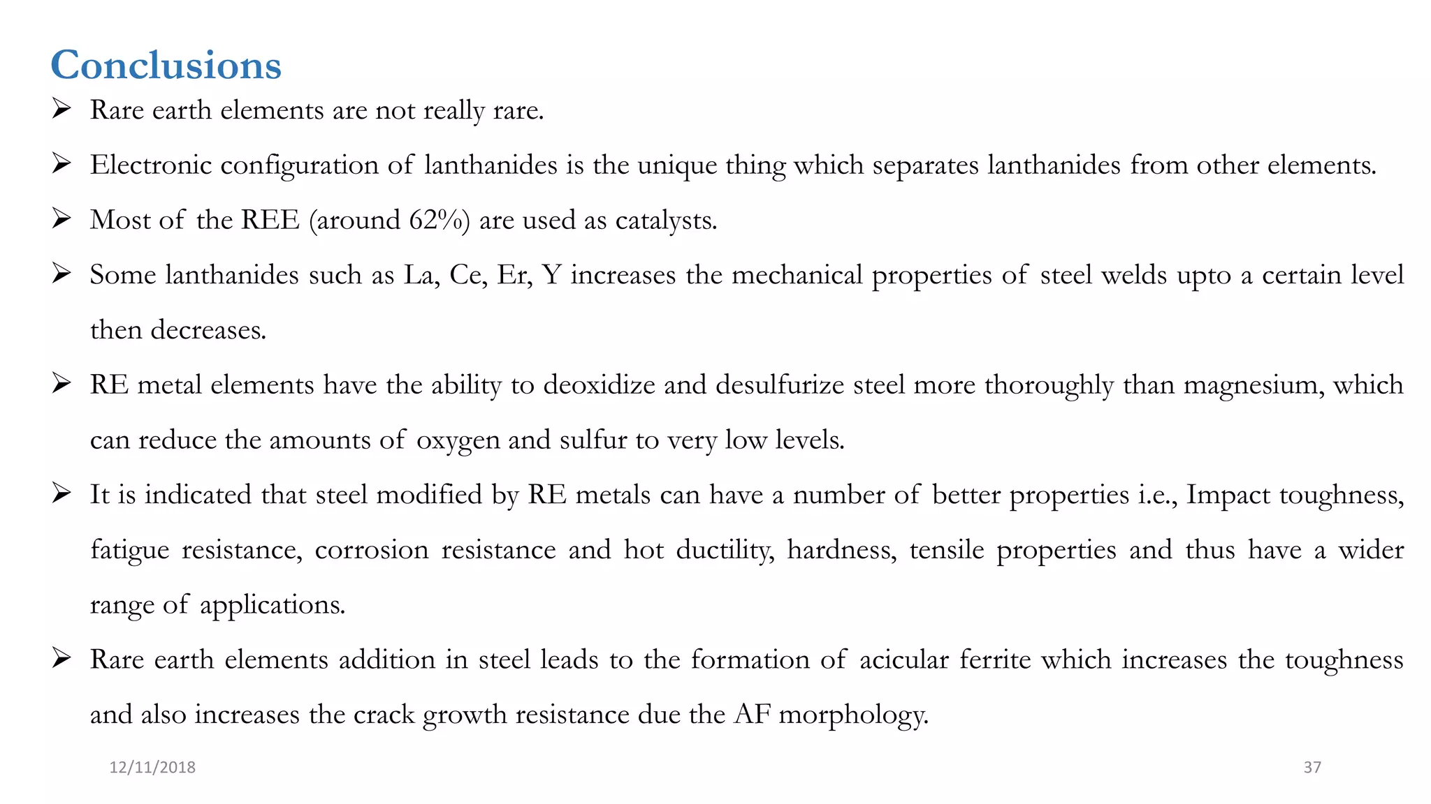Rare earth elements and their properties and their applications in ...
