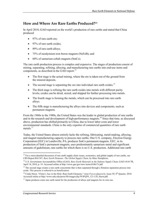 Rare Earth Elements in National Defense: Background, Oversight Issues ...