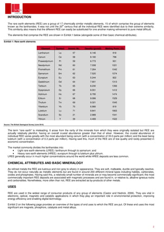 An Introduction to Rare Earth Elements & Rare Metals by VSA Capital | PDF