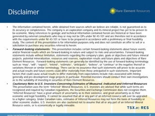 Rare Element Resources - June 2010 | PPT