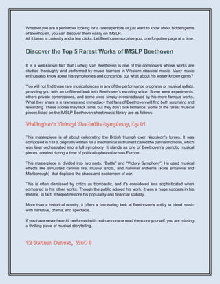 Rare IMSLP Beethoven Works that you might have Missed.pdf