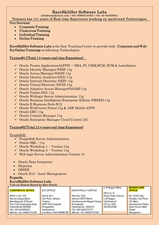 Rare skillset software labs | PDF